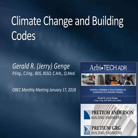 Climate Change and Building Codes | PPTX