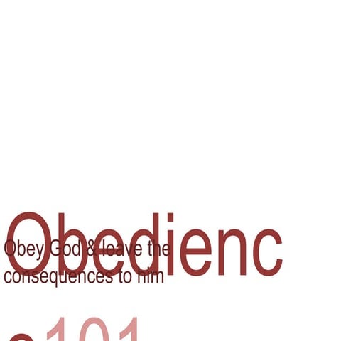 Obedience (part 5) | PPT