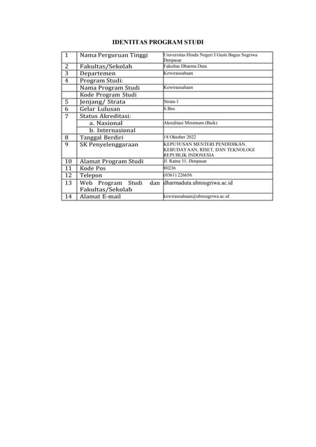 Visi Misi Calon Dekan | PPTX