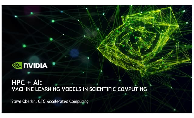 Hpc Ai Machine Learning Models In Scientific Computing Ppt