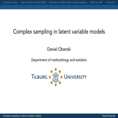 Complex sampling in latent variable models | PPT