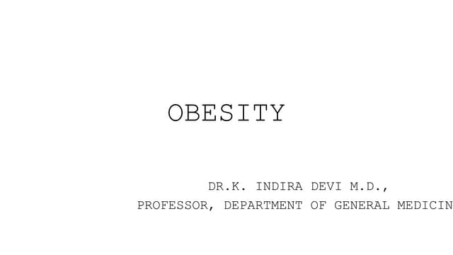 Pathology of obesity | PPTX