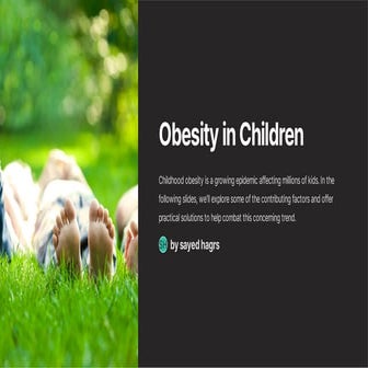 Prevention of Childhood Obesity | PDF