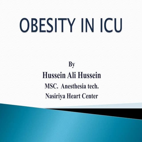 Obesity in icu | PPTX