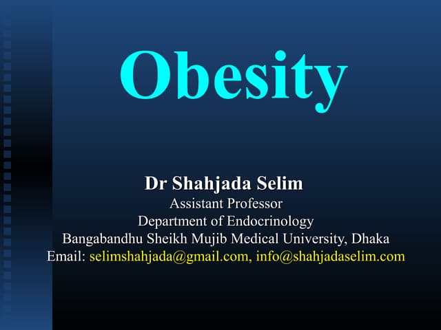 Obesity | PPTX | Endocrine and Metabolic Diseases | Diseases and Conditions