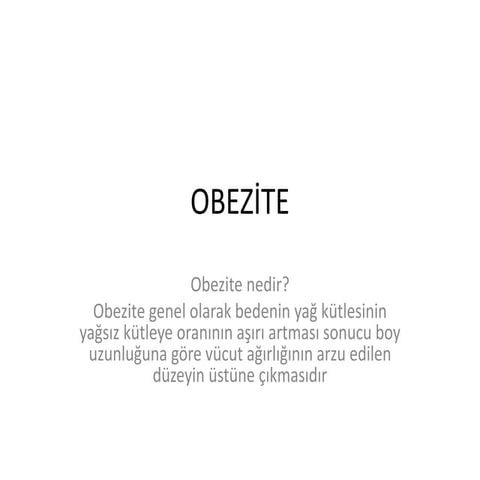 OBEZİTE.pptxfffffffffffffffffffffffffffffffffffffffffffffffffff | PPTX
