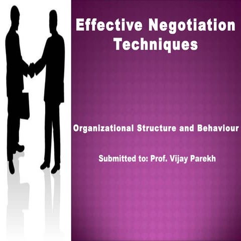 effective negotiation techniques | PPT
