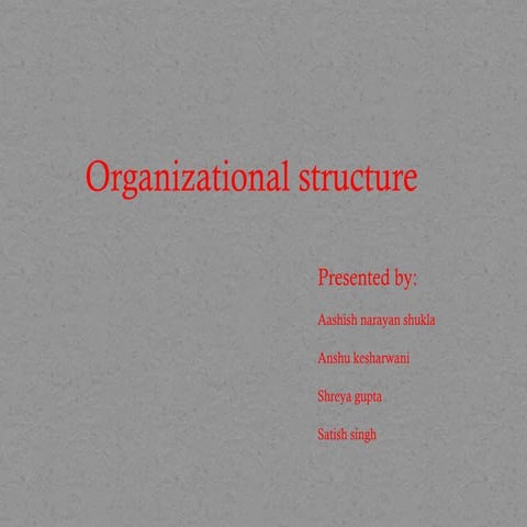 Organisational structure | PPT