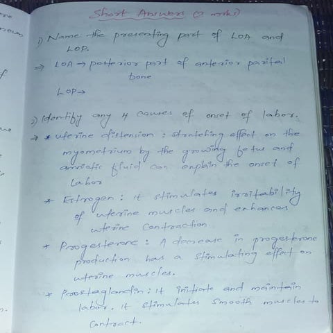 Obg 2 mark answers | PDF