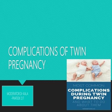 Complications of multiple pregnancy | PPTX