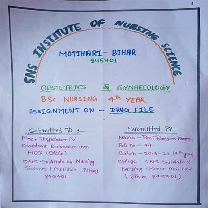 OBG DRUGS Notes. in pdf | PDF