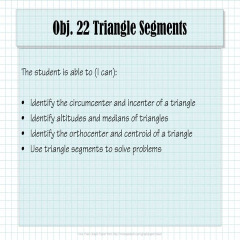 Obj. 22 Triangle Segments | PDF