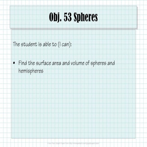 Surface area of sphere - Mathematics | PPTX