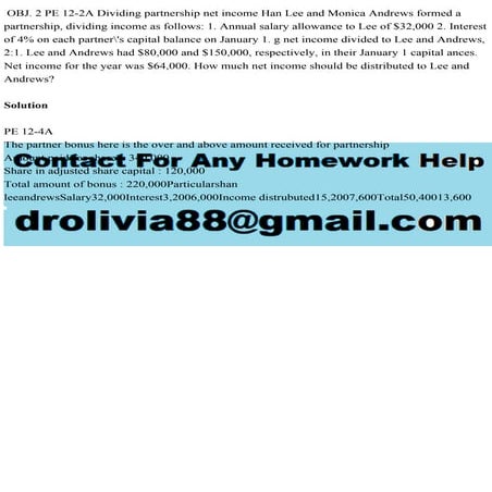 OBJ. 2 PE 12-2A Dividing partnership net income Han Lee and Monica An.pdf