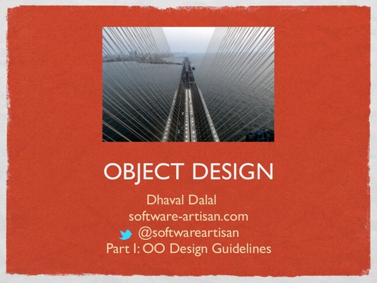 Object Design - Part 1