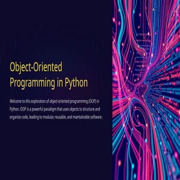 Object Oriented Programming In Pythonpptx