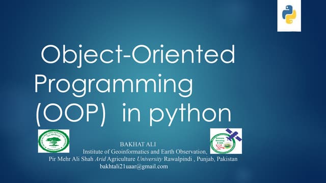 Object-Oriented Programming (OO) in pythonP) in python.pptx Object-Oriented Programming (OO) in pythonP) in python.pptx