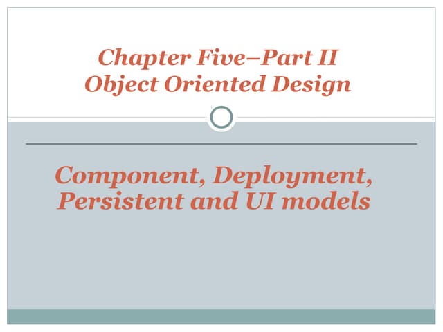 Object Oriented Sad 5 Part Ii Ppt