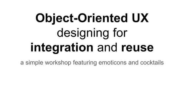 Object Oriented Ux Ooux Workshop Ppt 3597