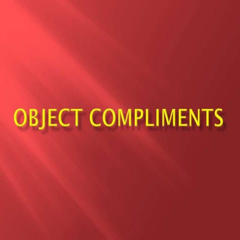 Object compliments | PPTX