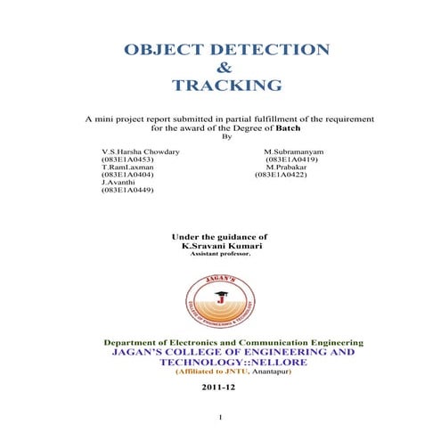 Object detecton and tracking | DOC