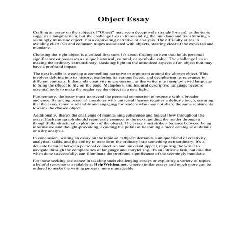 Object Essay.pdf