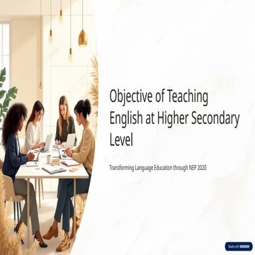 Transforming English Language Education at Higher Secondary Level ...