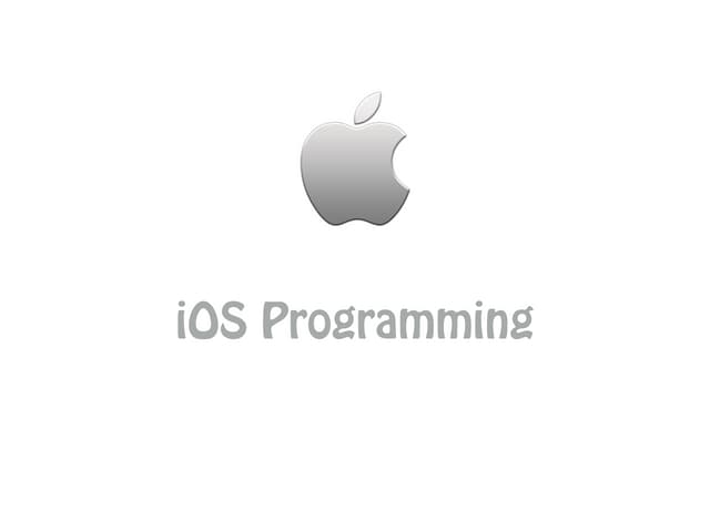 Introduction To Ios Programming Andand About Xmppframework Ppt 0825
