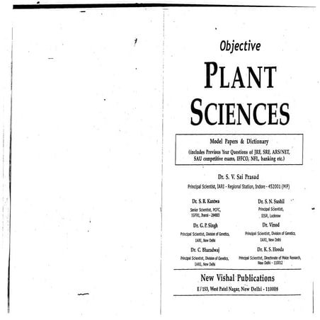 OBJECTIVE PLANT SCIENCEScomplete pdf for | PPT