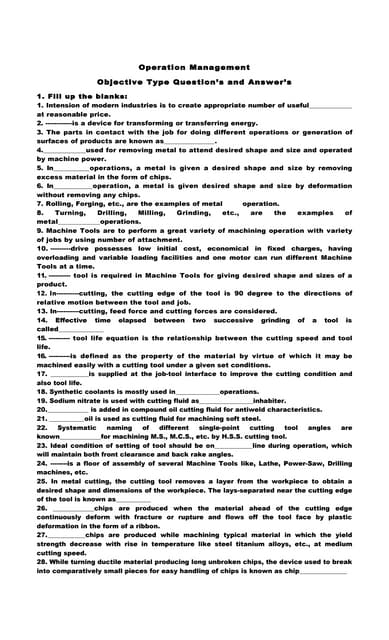 Mechanical engineering objective Questions and answer | PDF