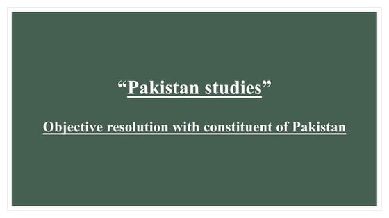 Constitutions of pakistan | PPT