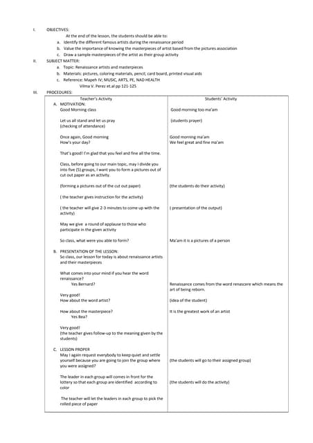 Lesson Plan in lettering