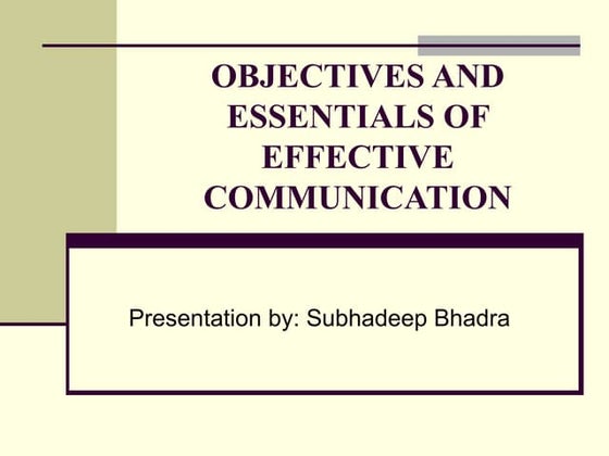 Effective Communications Checklist | PPT