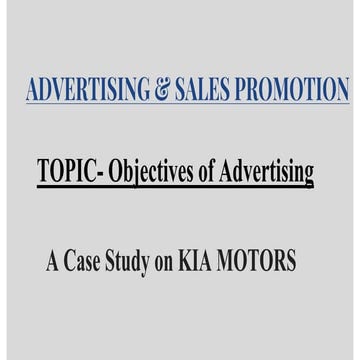 Objectives of advertising | PPTX