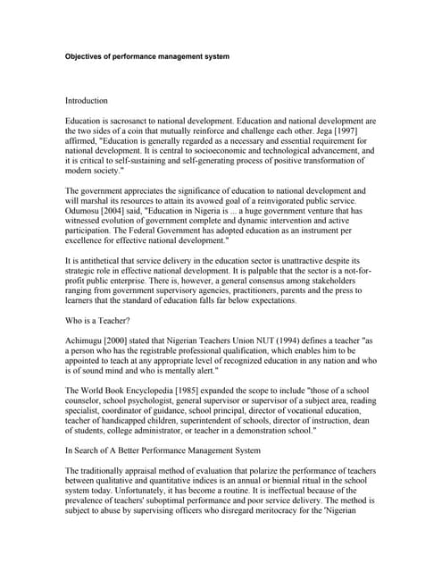 A Key Performance Indicators A Framework For Higher Education ...