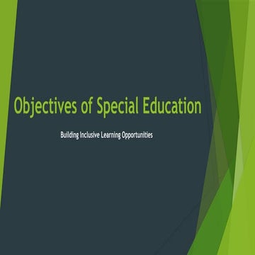 Objectives of Special Education.Communicare | PPTX