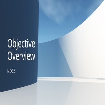Objectives Overview for medicine in school | PPTX