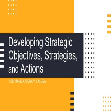 Objectives, strategies, and action | PPTX