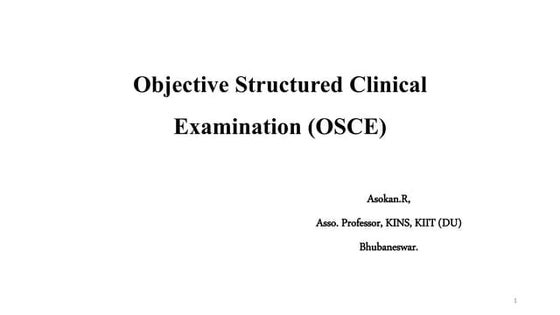 objective structured clinical examination | PPTX