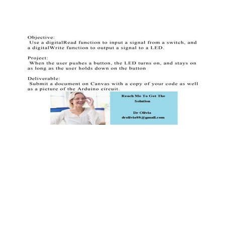 Objective Use a digitalRead function to input a signal from a.docx