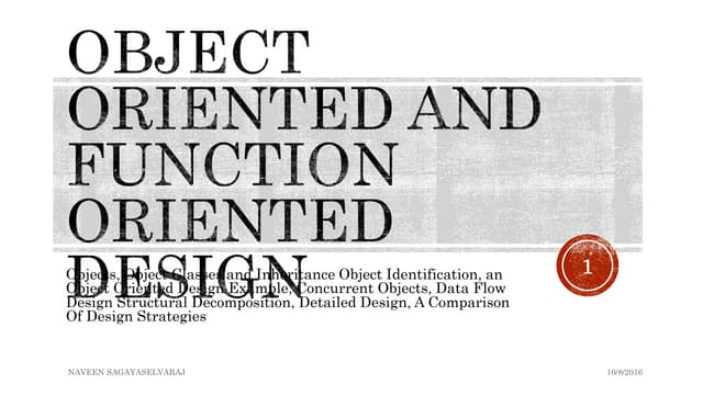 Chapter1 Introduction To Object Oriented Programming And Software D…