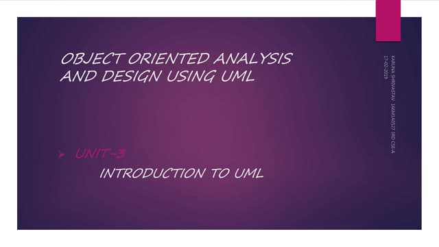 Object Oriented Design Using Uml Ppt