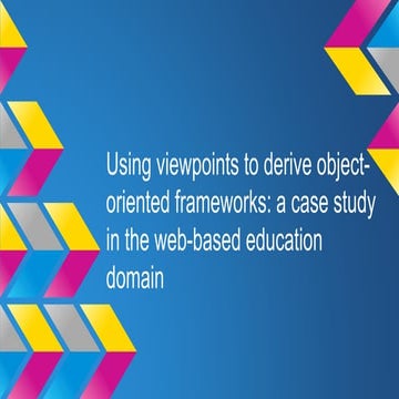 Object Oriented Framework Ppt