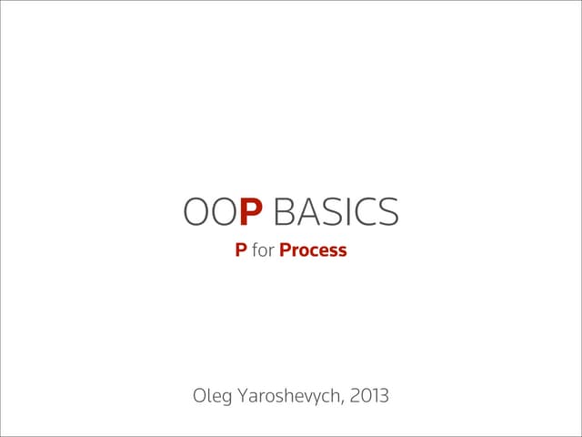 Object Oriented Process Basics Pdf Programming Languages Computing 6701