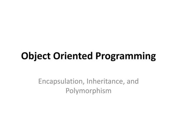 Class Object And Inheritance In Python Ppt