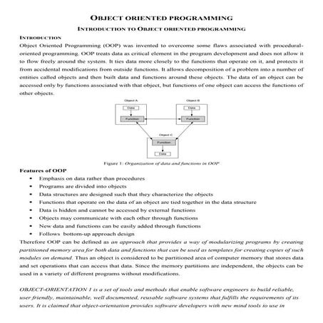 Object Oriented Programming Docx
