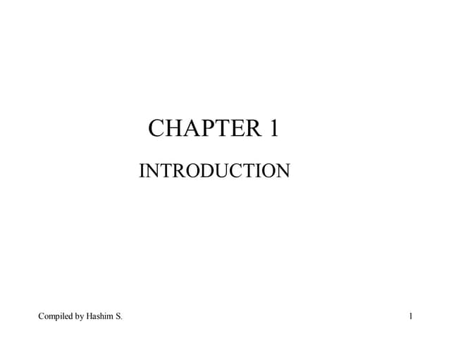 Object Oriented Programming Chapter 1 Introductionpdf
