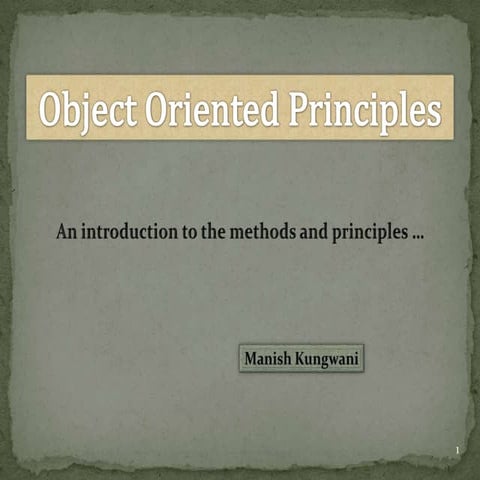 Object Oriented Programming Mine Normalized Ppt
