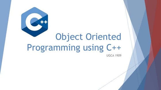 Object Oriented Programming | Ppt