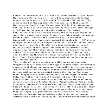 Object permanence | PPTX